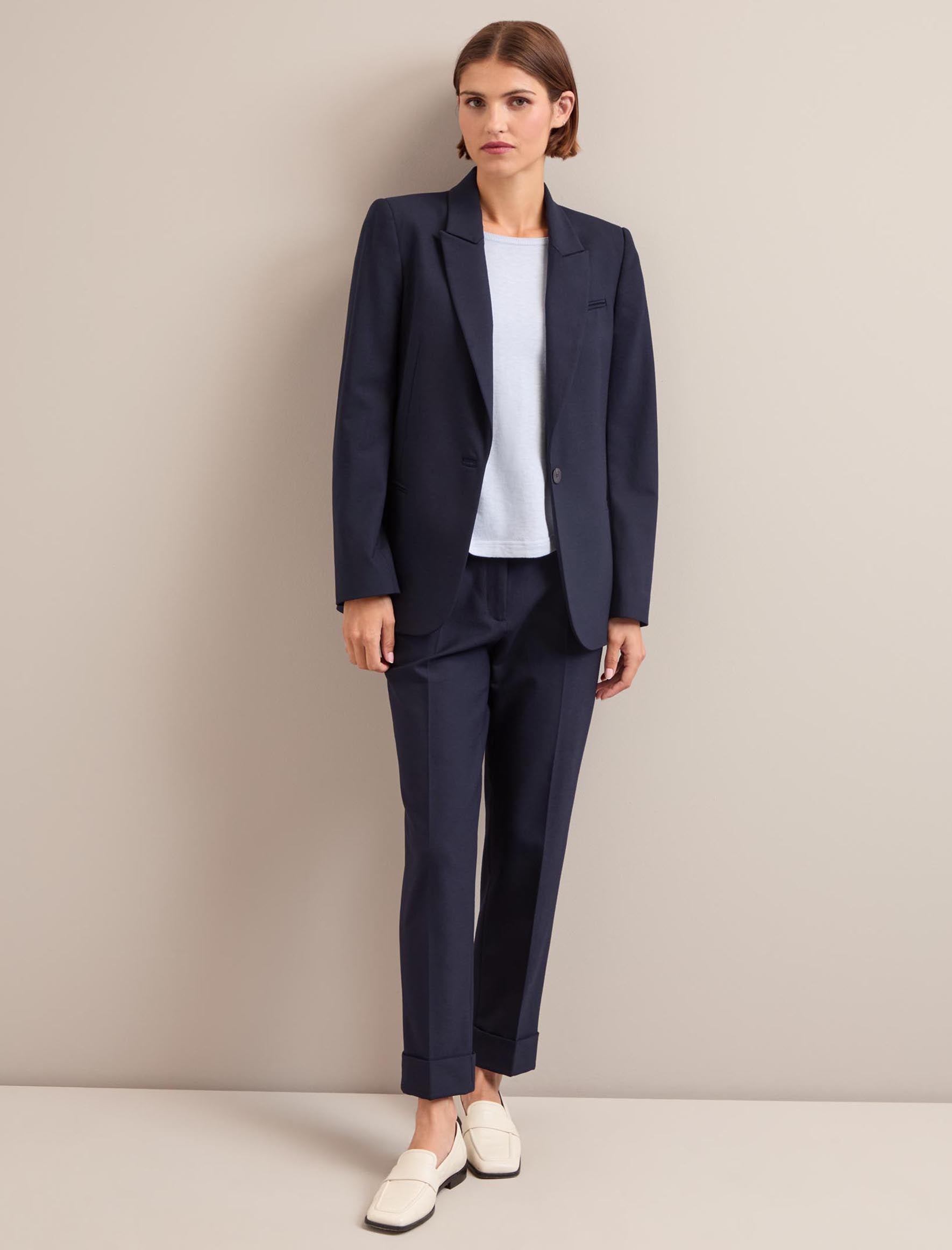 Jamie Stretch New Wool Blazer in Navy