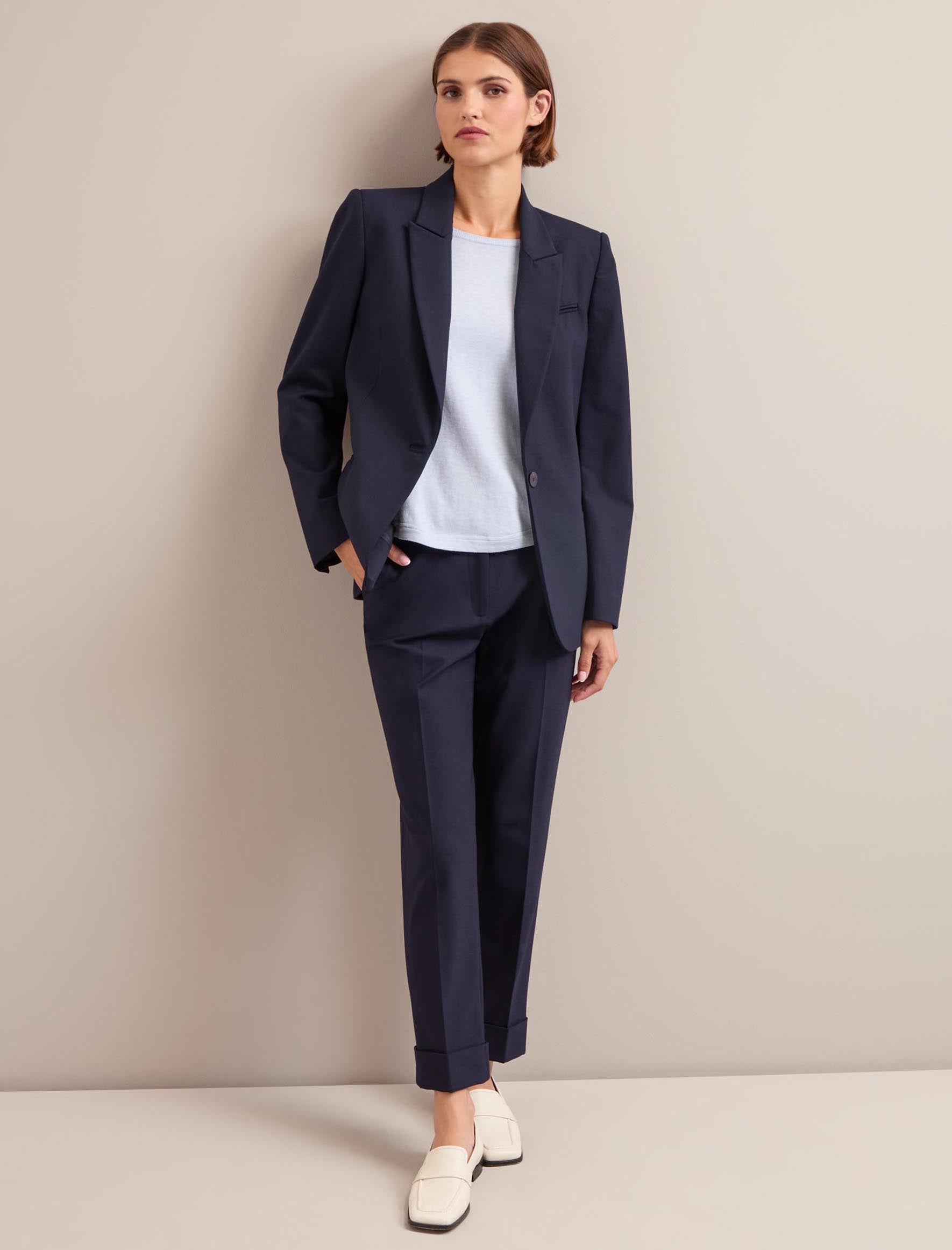 Jamie Stretch New Wool Blazer in Navy