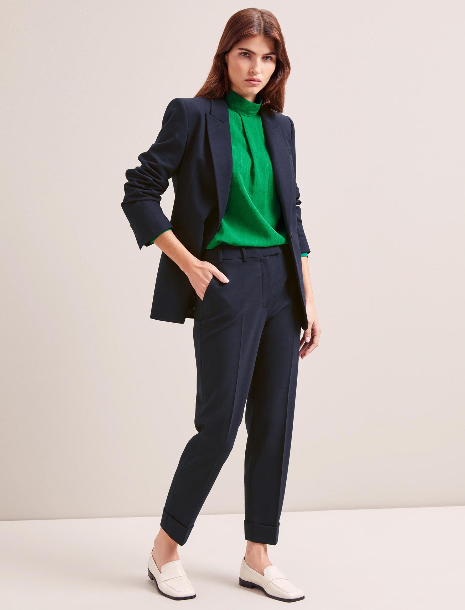 Jamie Stretch New Wool Blazer in Navy