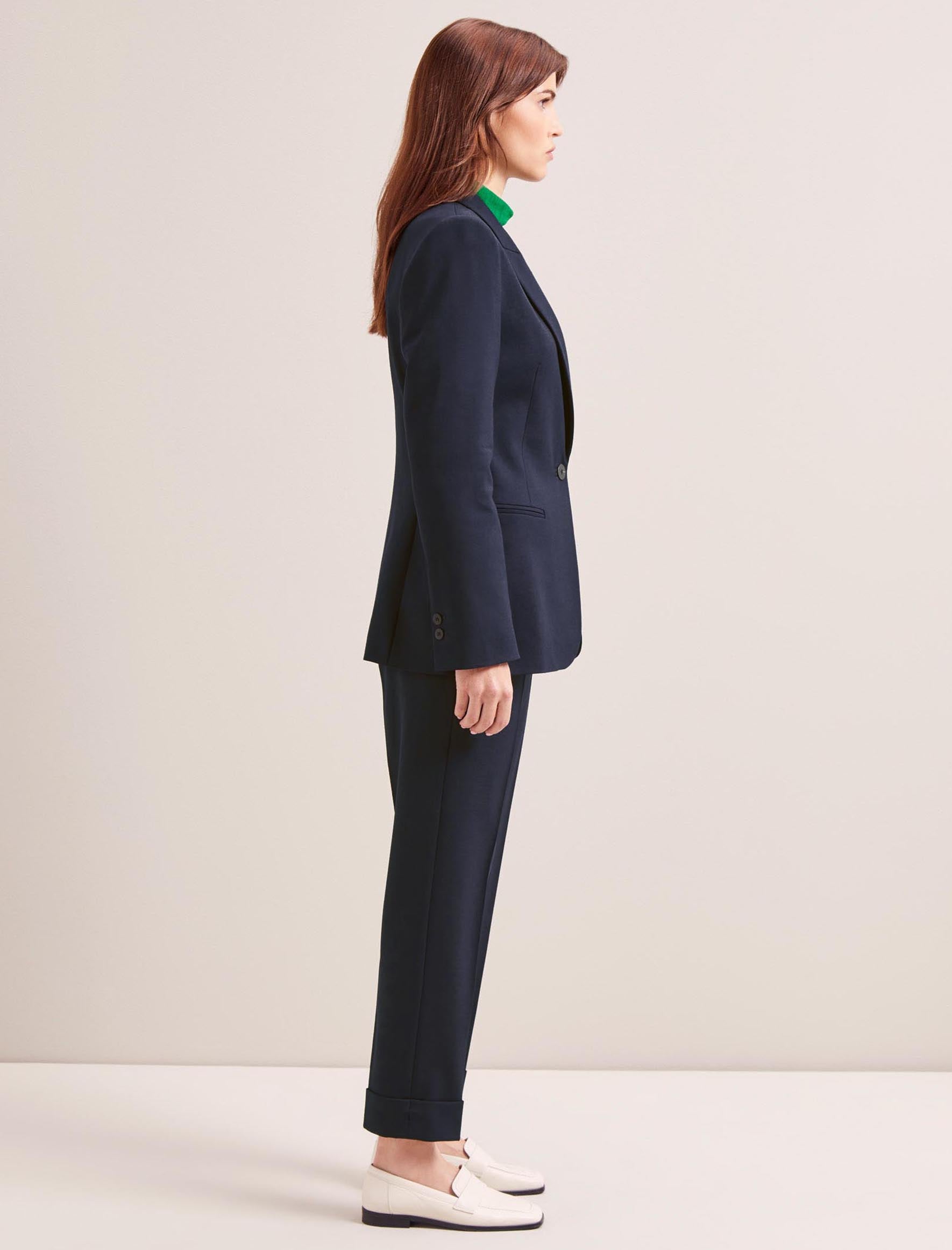 Jamie Stretch New Wool Blazer in Navy