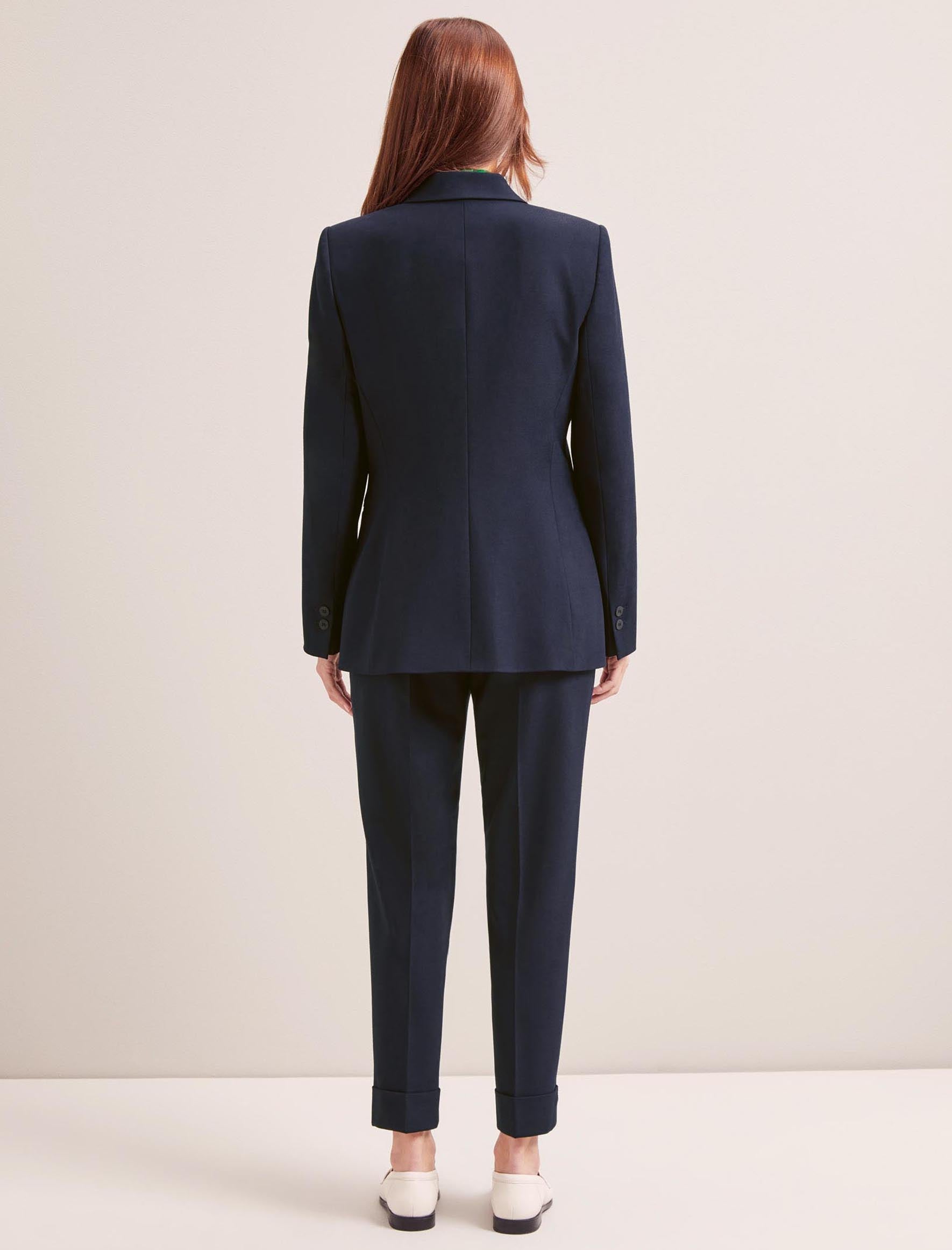Jamie Stretch New Wool Blazer in Navy