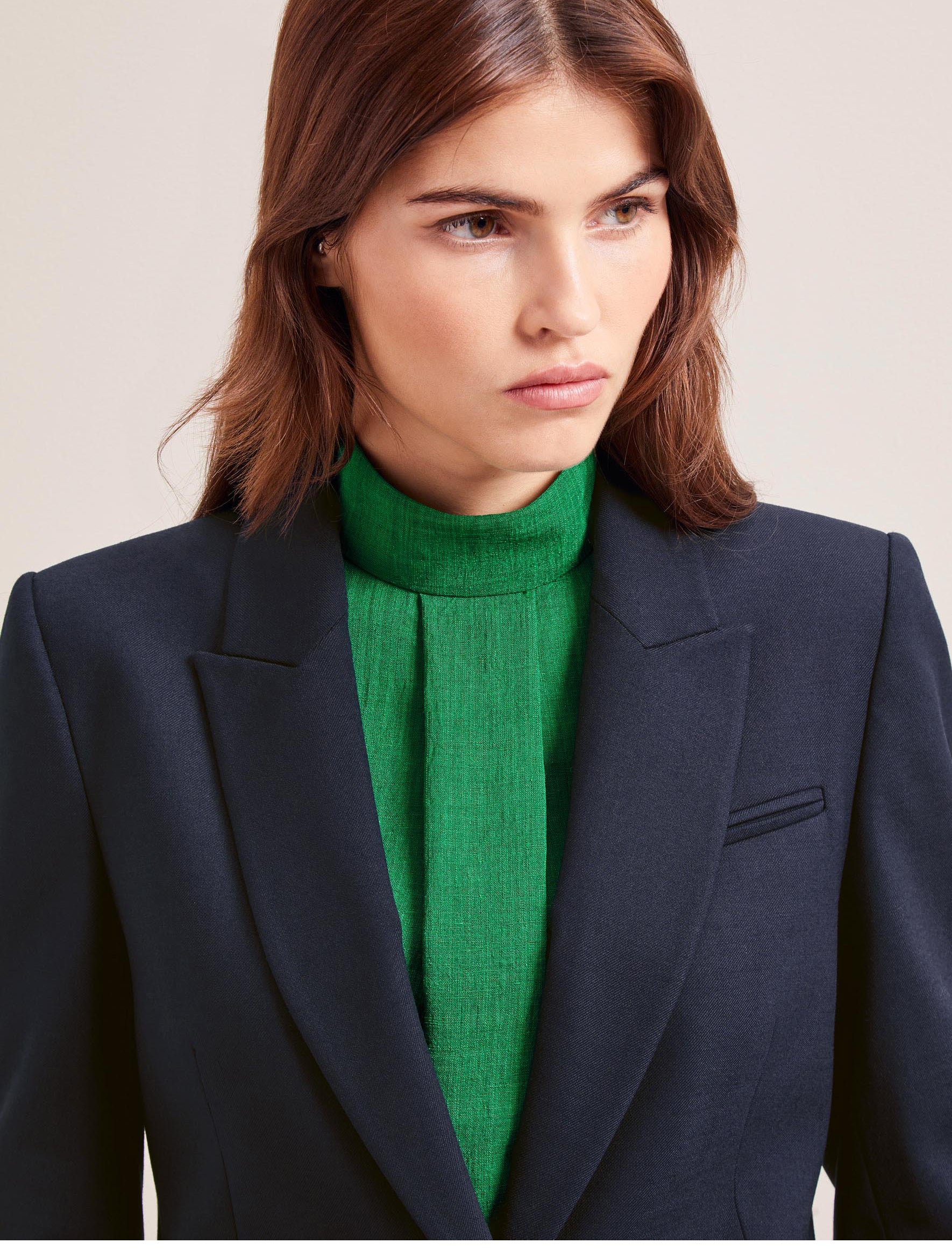 Jamie Stretch New Wool Blazer in Navy